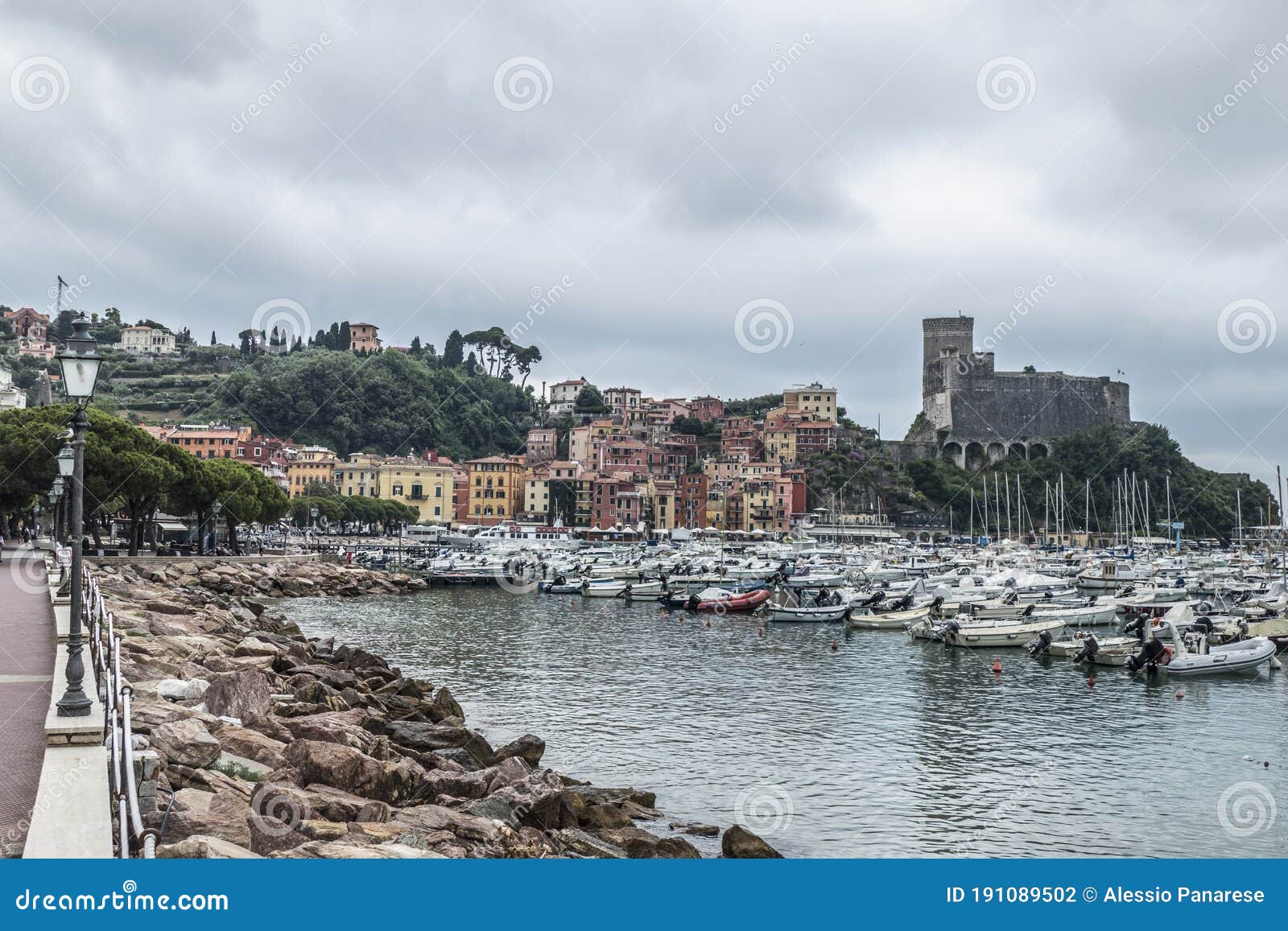 Landscape of Lerici and His Castle Stock Photo - Image of nature, italy ...