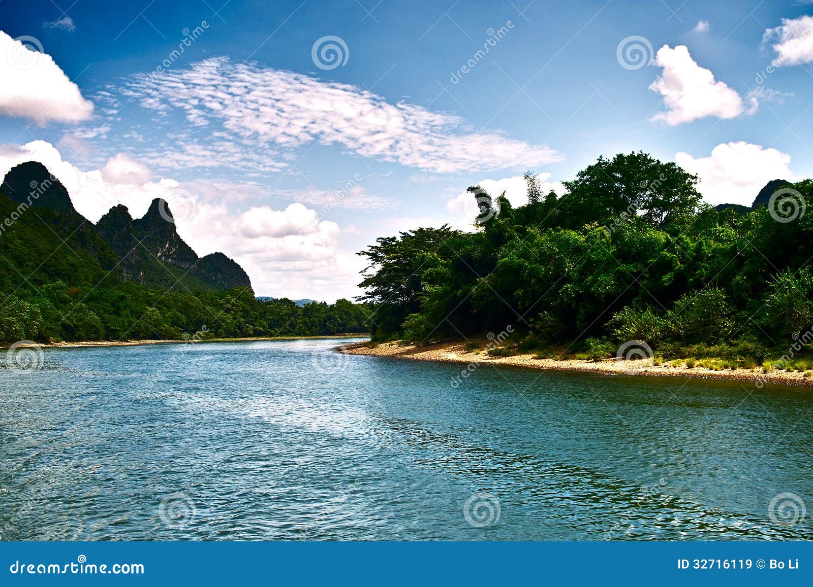 Landscape of li jiang stock image. Image of asians, bluish - 32716119