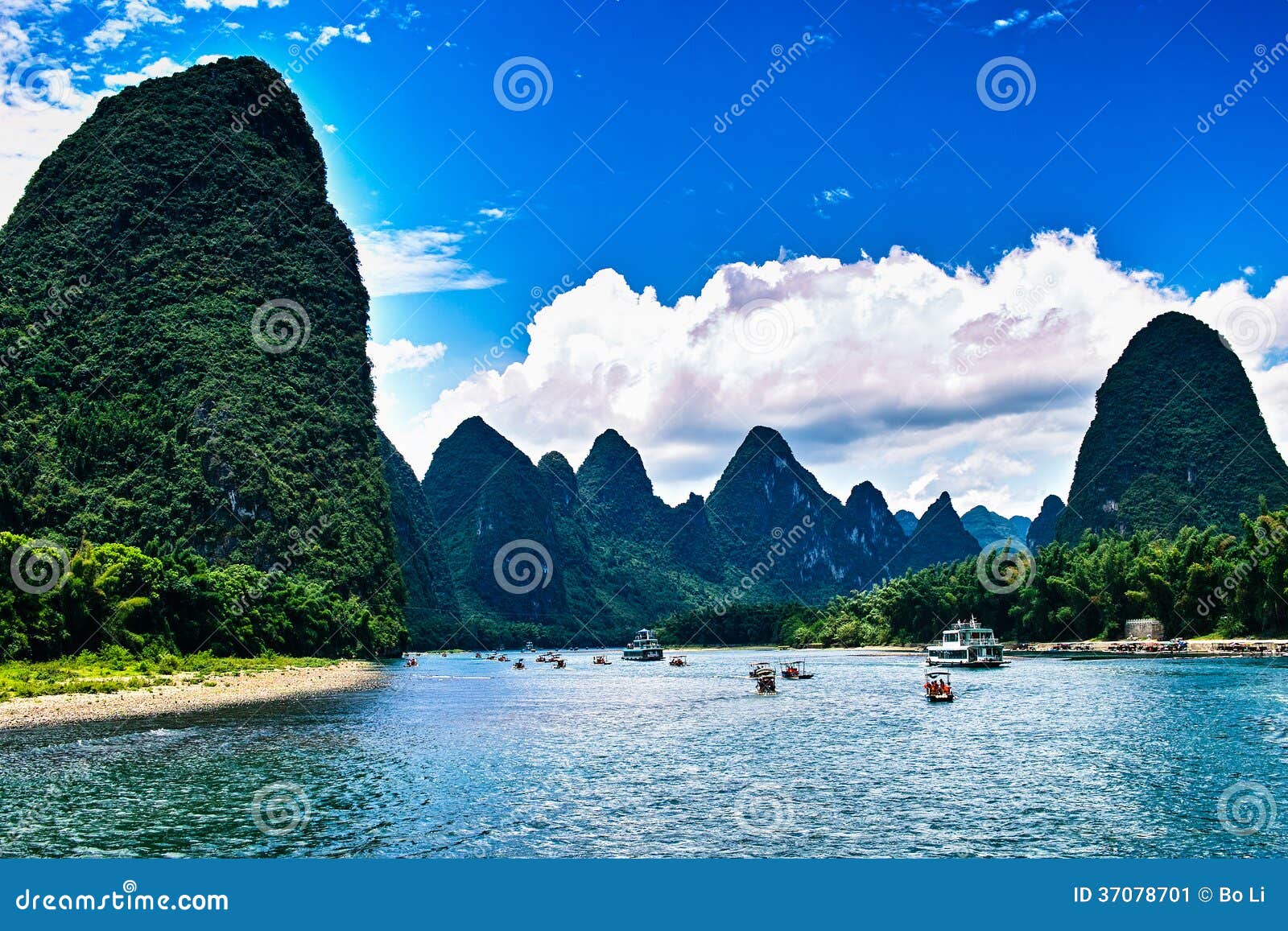 Landscape of lijiang River stock image. Image of asians - 37078701