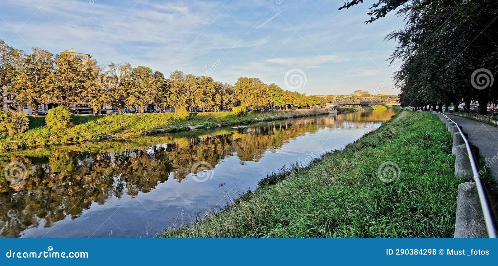 Landscape of Liege Belgium Bridge, River Water Stock Photo - Image of ...
