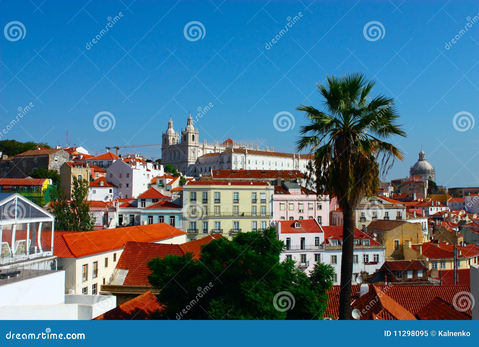 Landscape of Lisbon. Portugal Stock Image - Image of portuguese, dusk ...