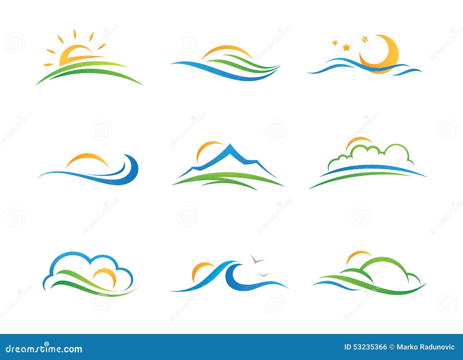 Landscape Logo,Tree And Roots Logo Design Vector Isolated On Beach ...