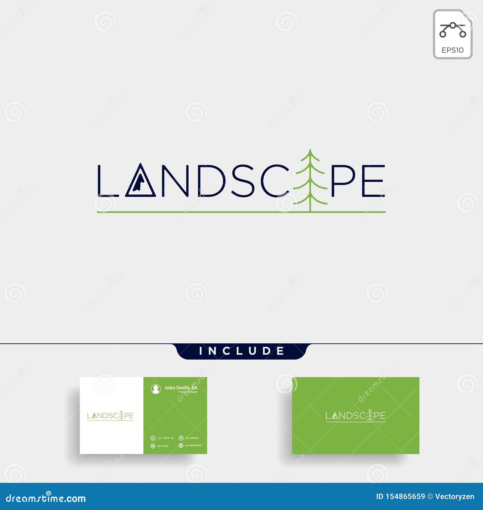Landscape Logo Text Vector Design Symbol Icon Stock Vector ...