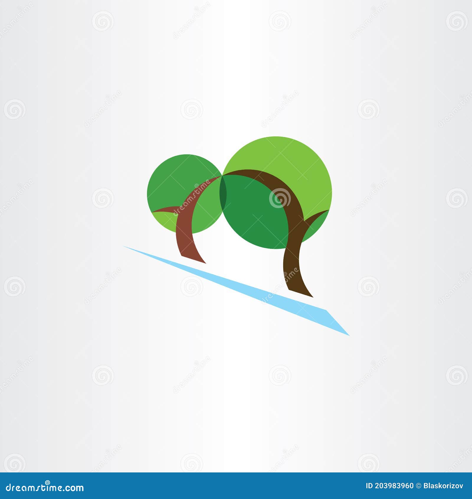 Landscape Logo Trees Park Vector Eco Symbol Stock Vector - Illustration ...