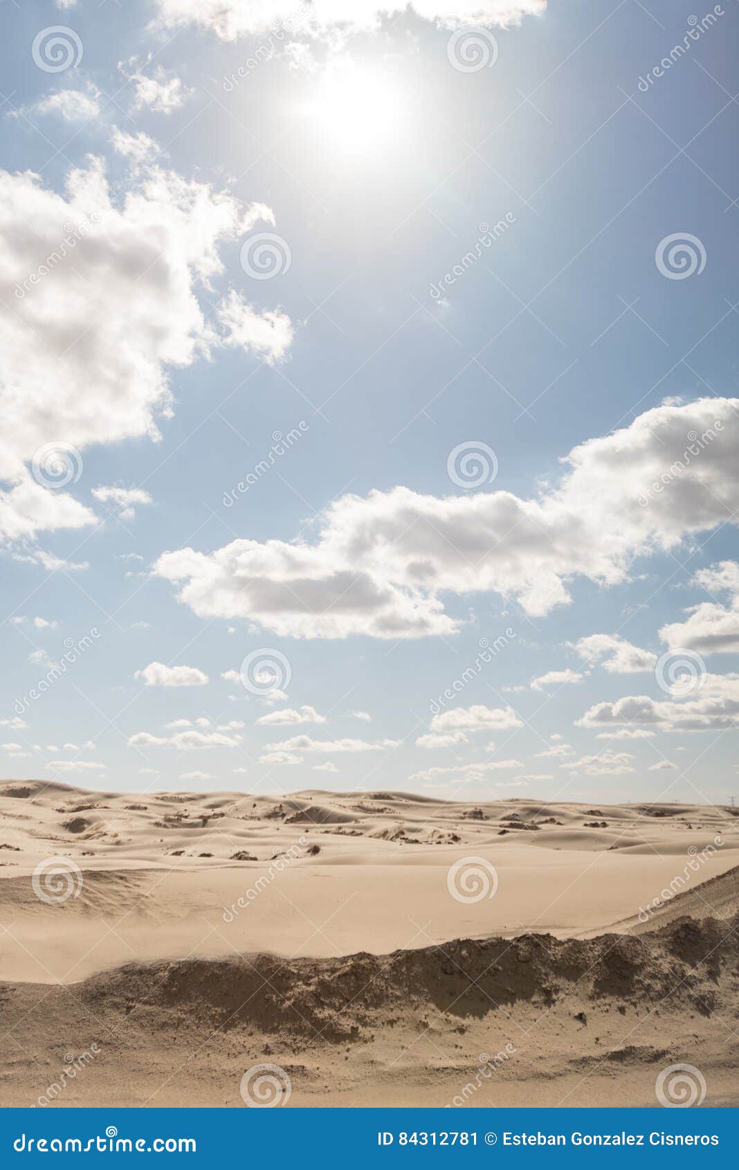 Landscape of a Lonely Desert at Noon Stock Image - Image of desert ...
