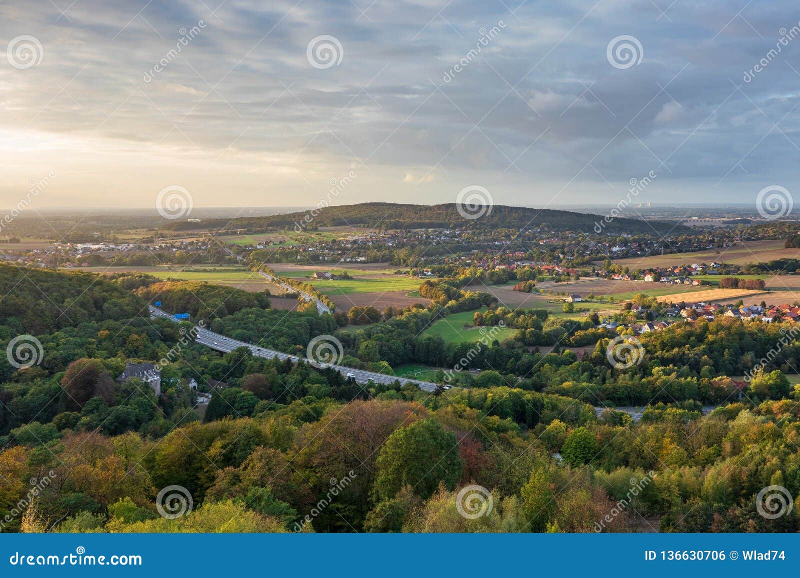 Landscape of Low Saxony in Germany Stock Photo - Image of mountains ...
