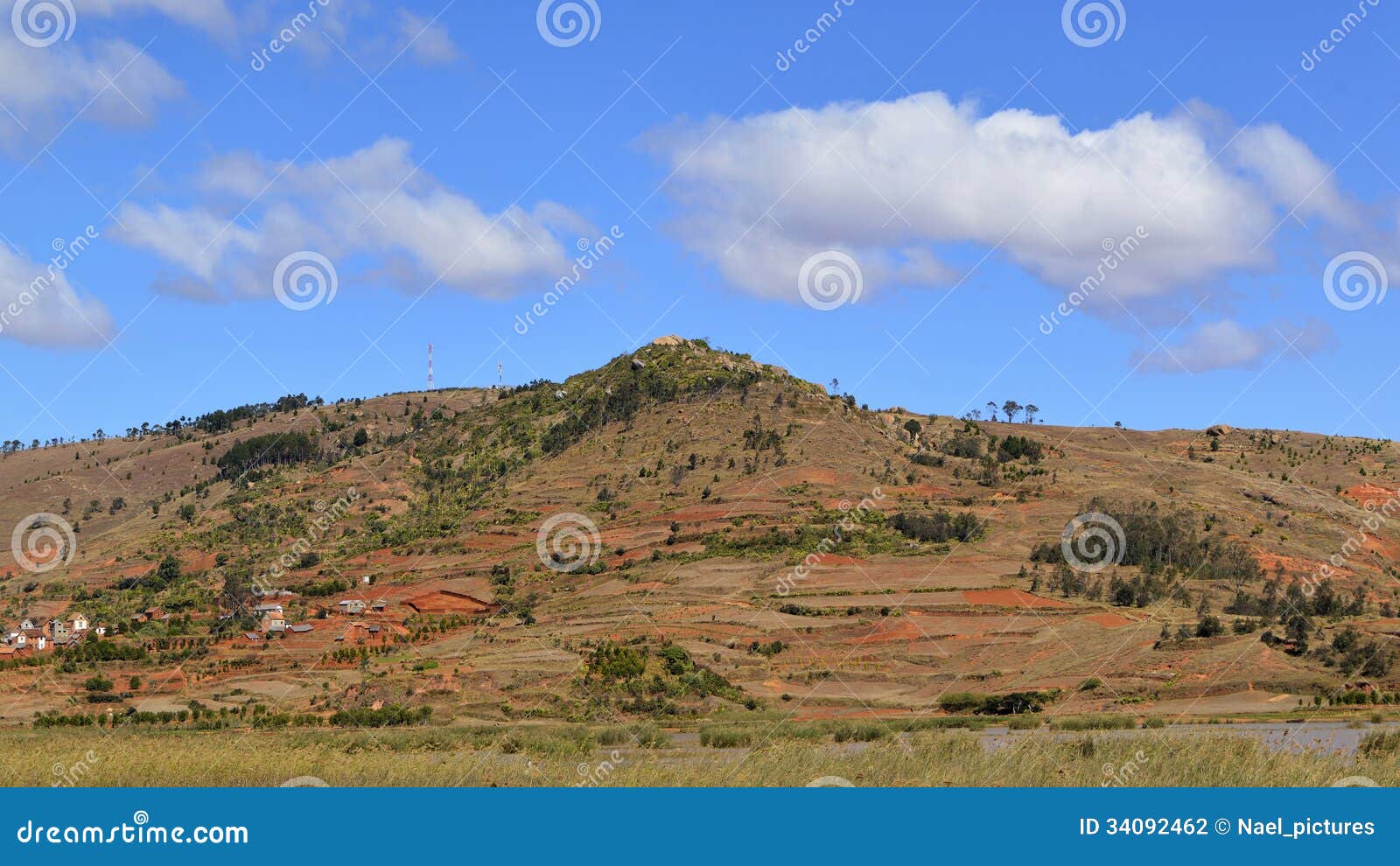 Landscape of Madagascar stock photo. Image of hill, highlands - 34092462