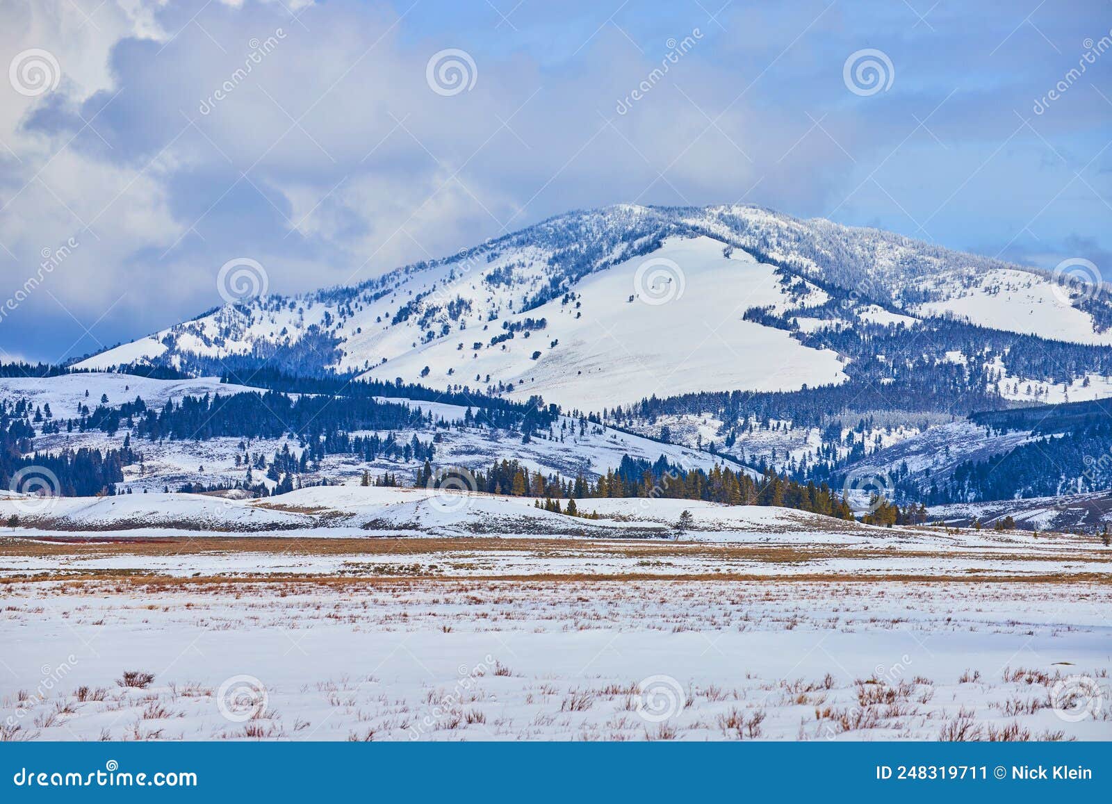 Landscape with Majestic Snowy Mountains Stock Image - Image of freeze ...