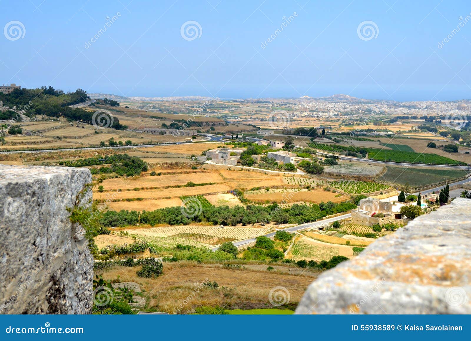 Landscape in Malta stock image. Image of green, landscape - 55938589
