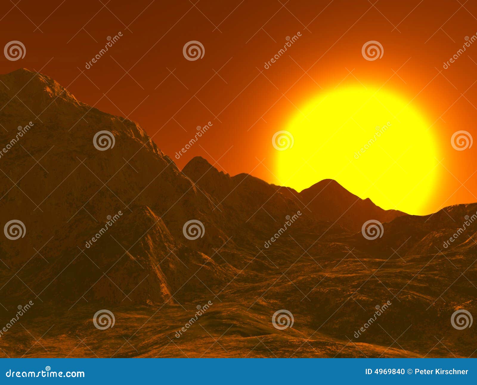 Landscape from Mars stock illustration. Illustration of landscape - 4969840