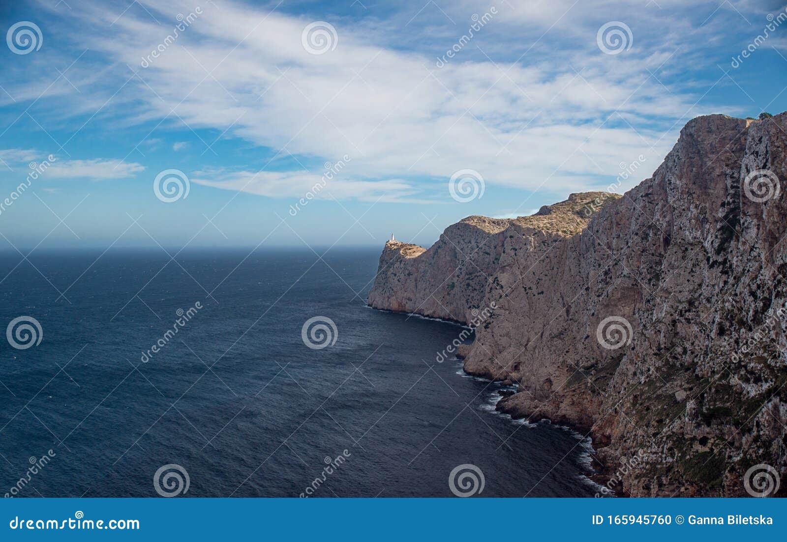 Landscape of the Mediterranean Coast with Mountains and Cliffs with a ...