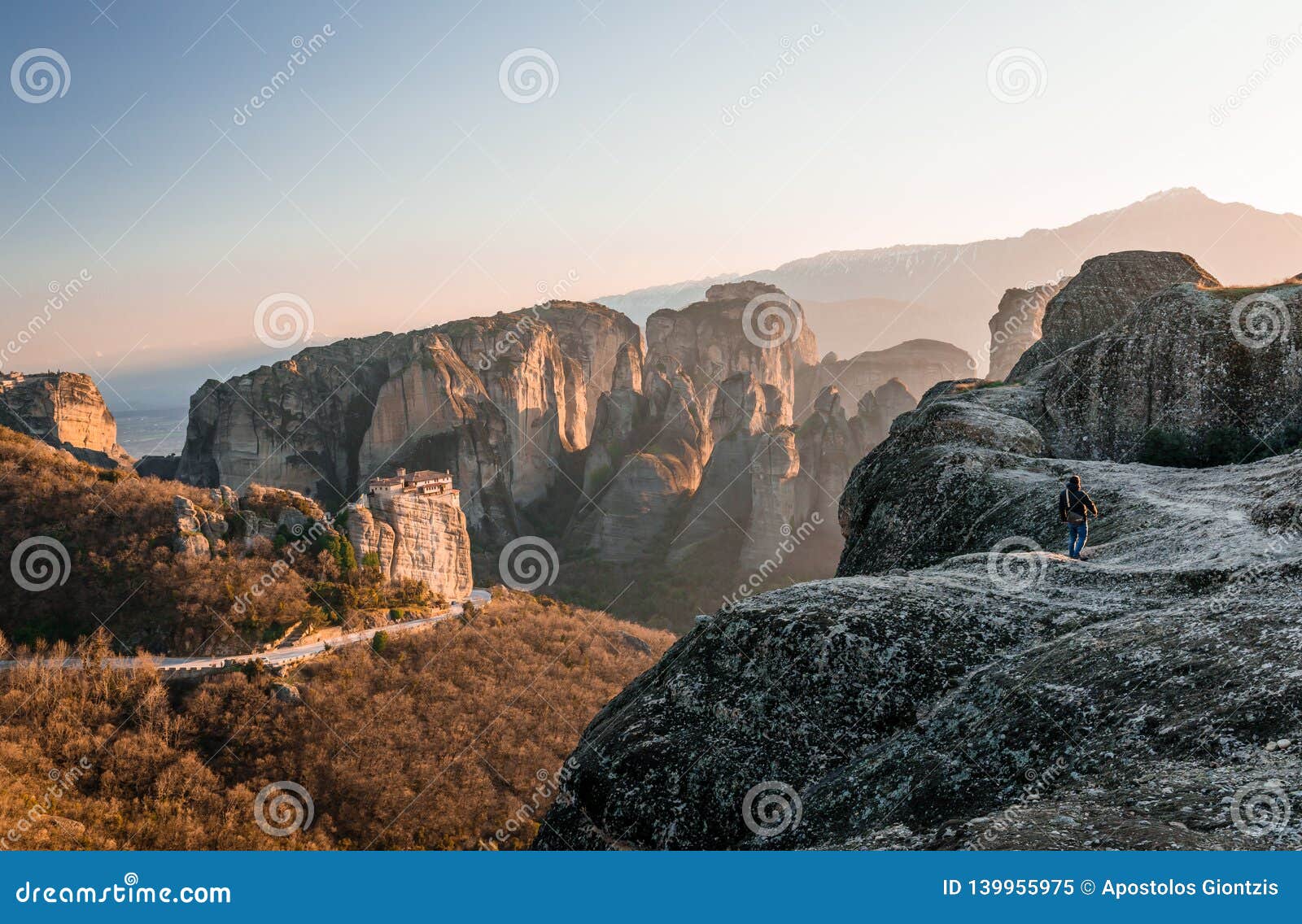 Landscape of Meteora, Greece. Stock Image - Image of eastern, mount ...