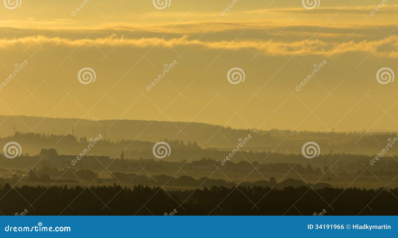Landscape stock photo. Image of morning, mist, land, panorama - 34191966