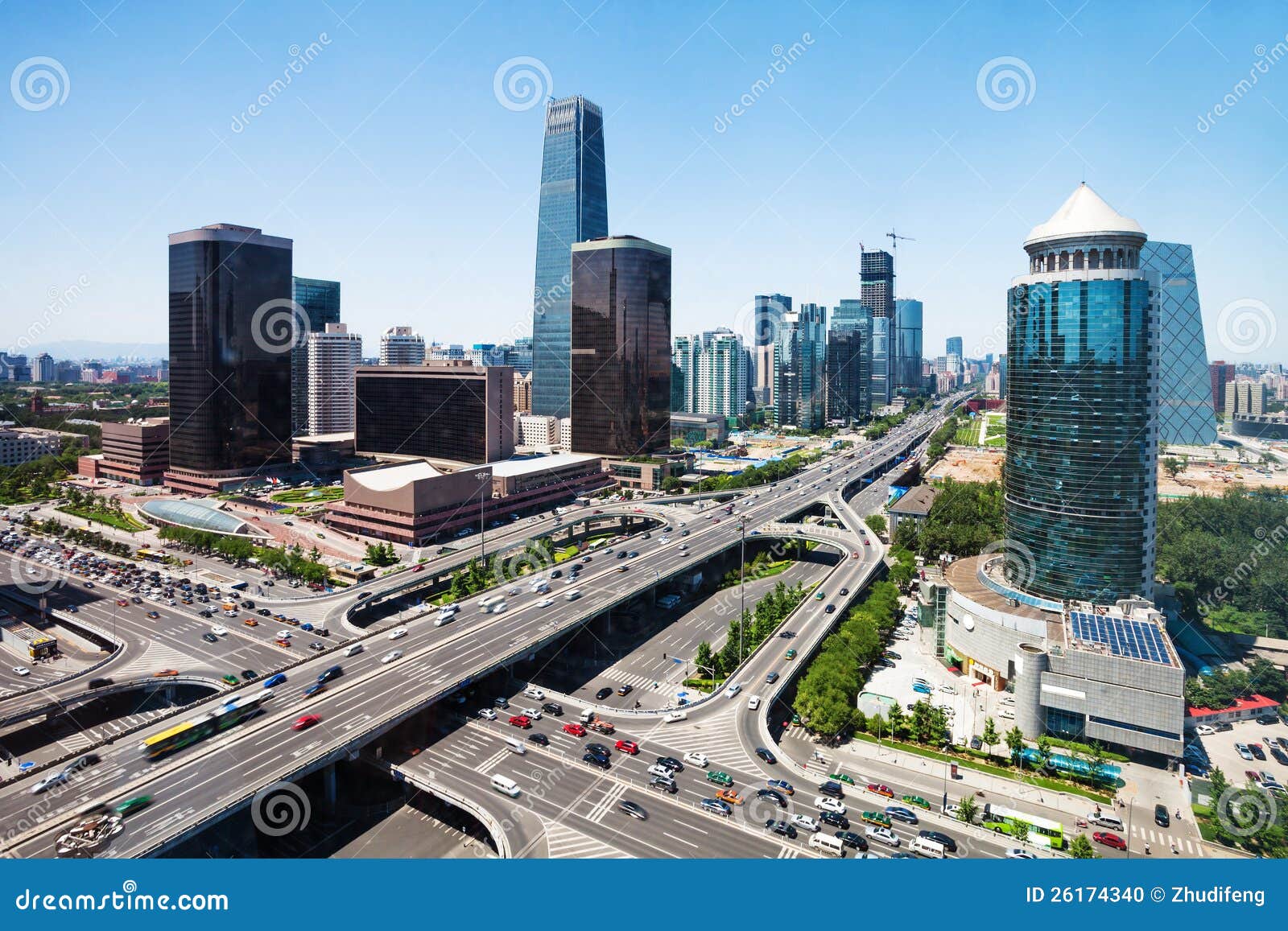 Landscape of modern city stock photo. Image of skyscraper - 26174340