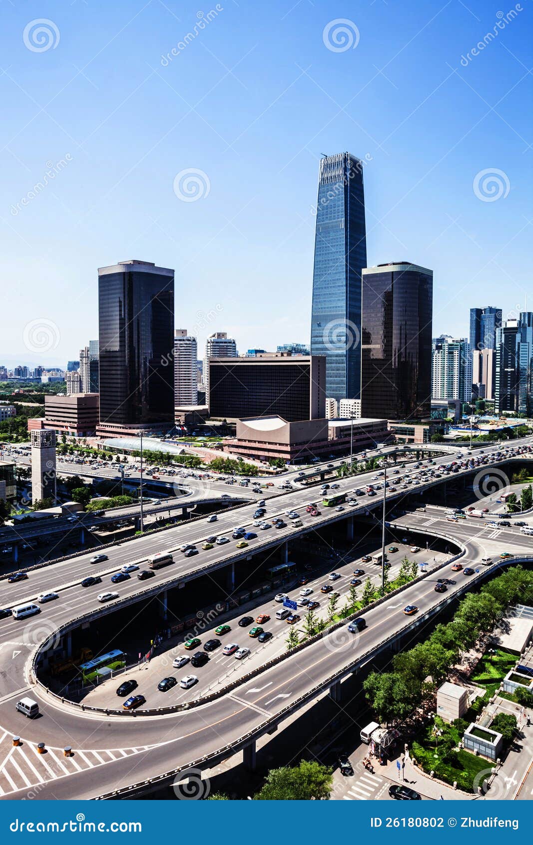 Landscape of modern city stock photo. Image of financial - 26180802