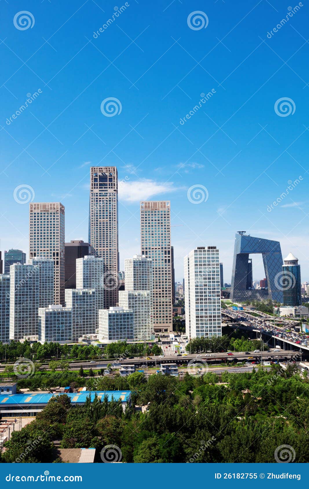 Landscape of modern city stock image. Image of skyline - 26182755