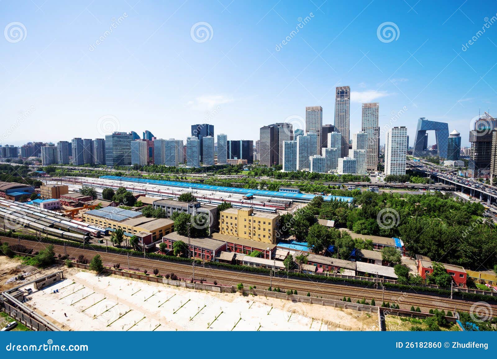 Landscape of modern city stock photo. Image of transport - 26182860