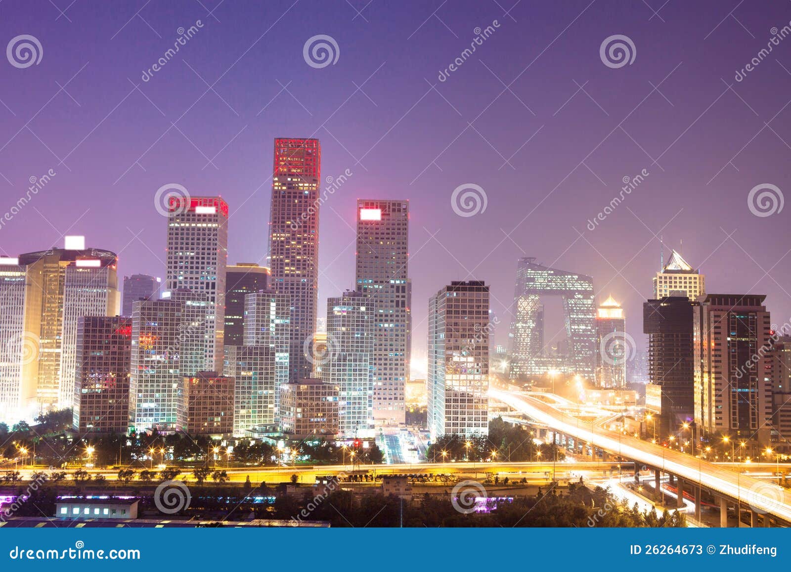 Landscape of modern city stock image. Image of skyline - 26264673