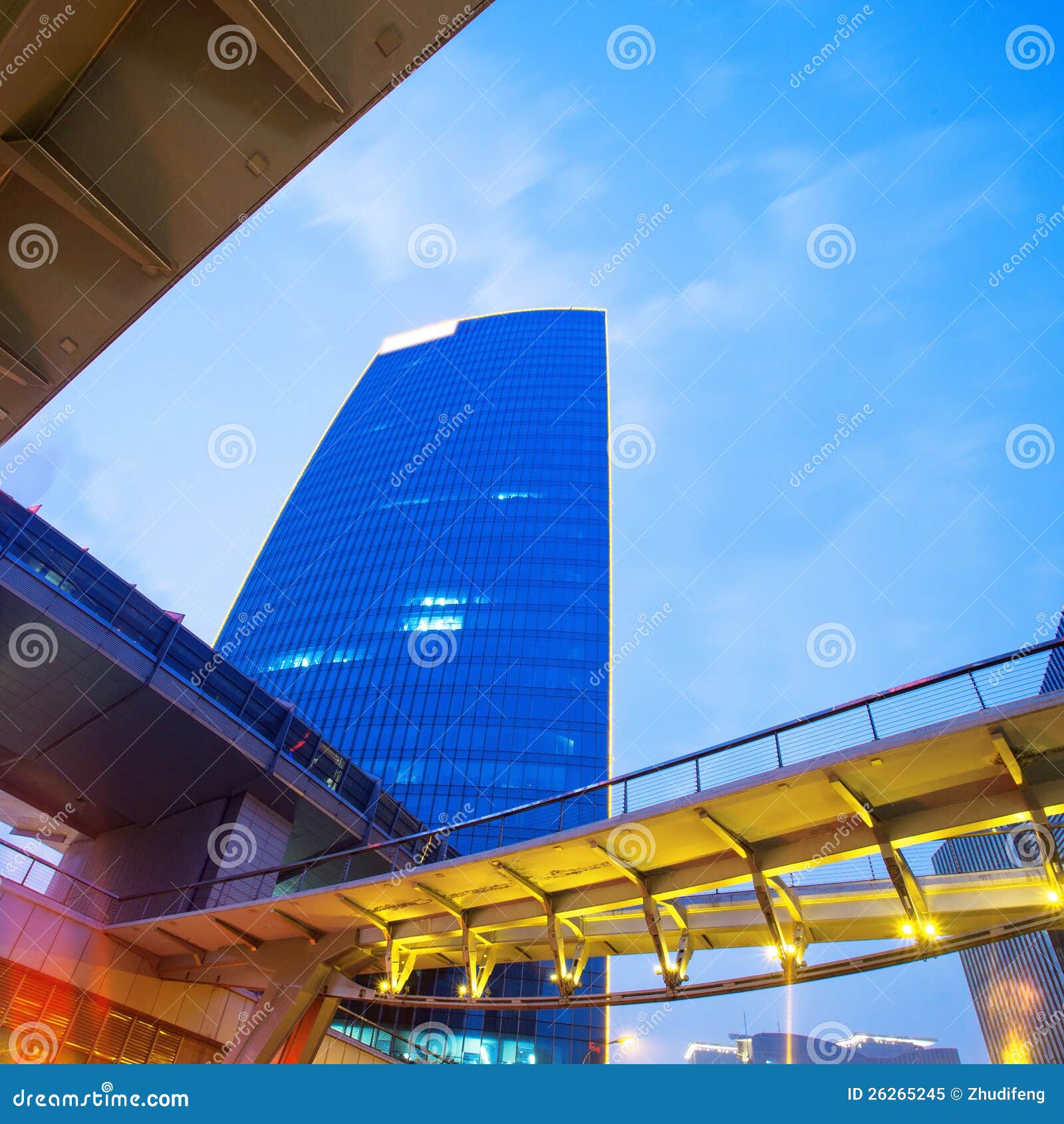 Landscape of modern city stock image. Image of business - 26265245