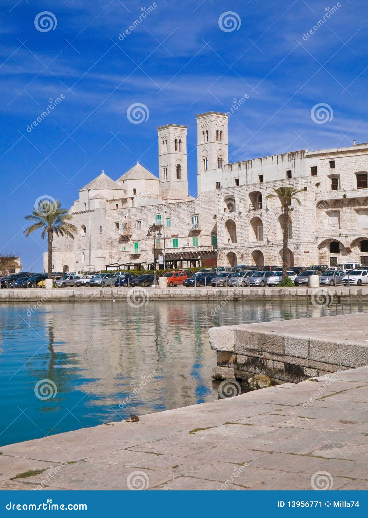 Landscape of Molfetta Seaport. Apulia. Stock Image - Image of dock ...