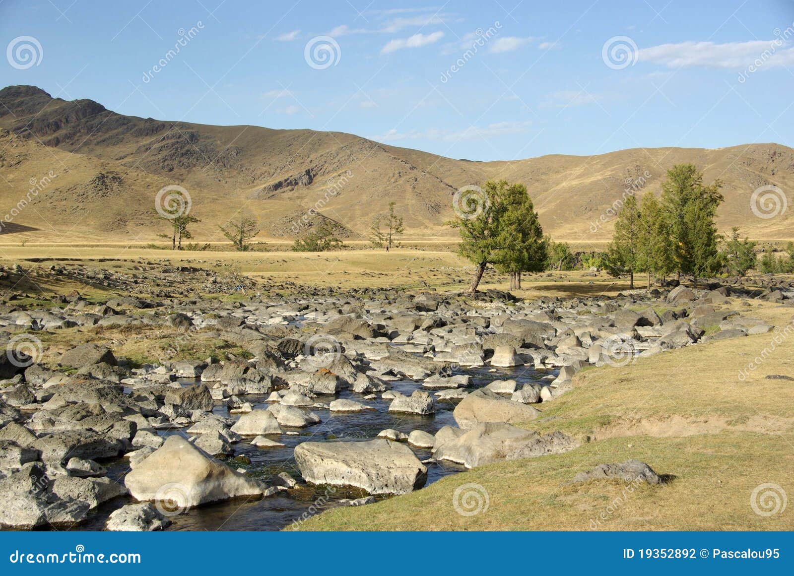 Landscape in Mongolia stock photo. Image of nature, river - 19352892