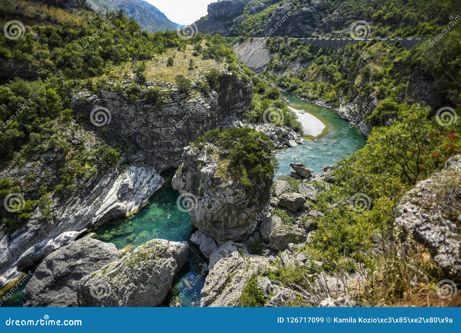 Landscape, Moraca River Canyon in Montenegro. Stock Image - Image of ...