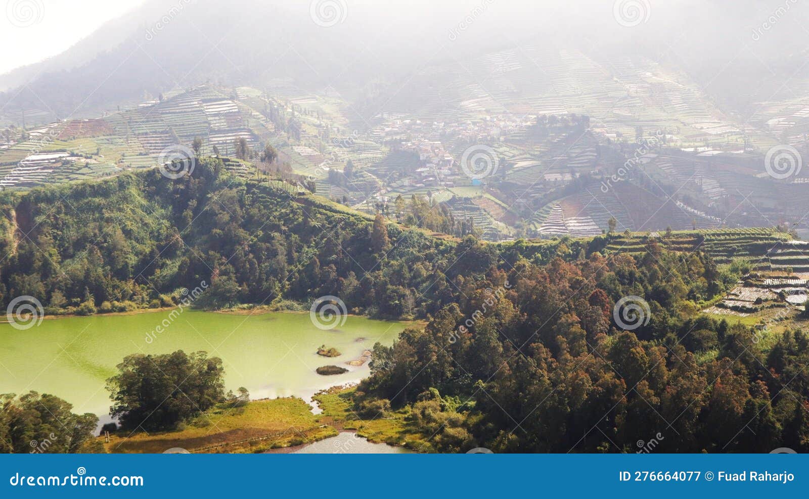 Landscape in the Morning at Dieng, Central Java, Indonesia Stock Image ...