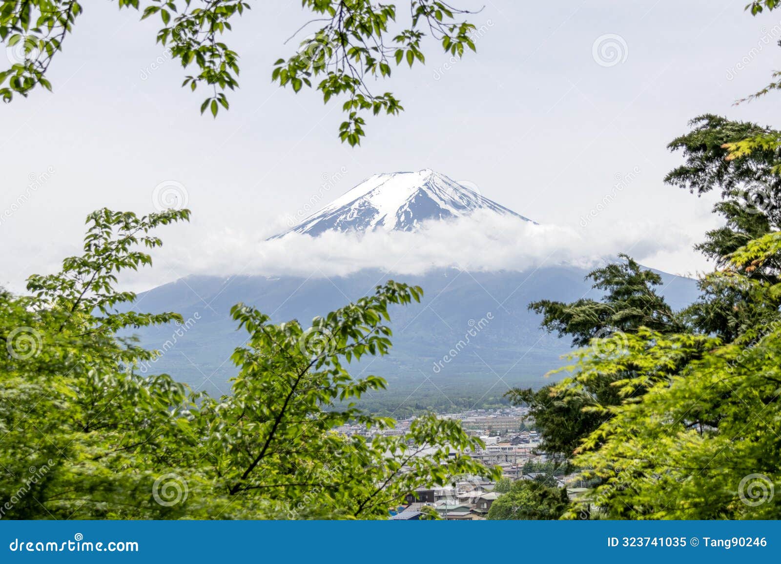 Landscape of Mount Fuji and Shimoyoshida in Japan Stock Image - Image ...
