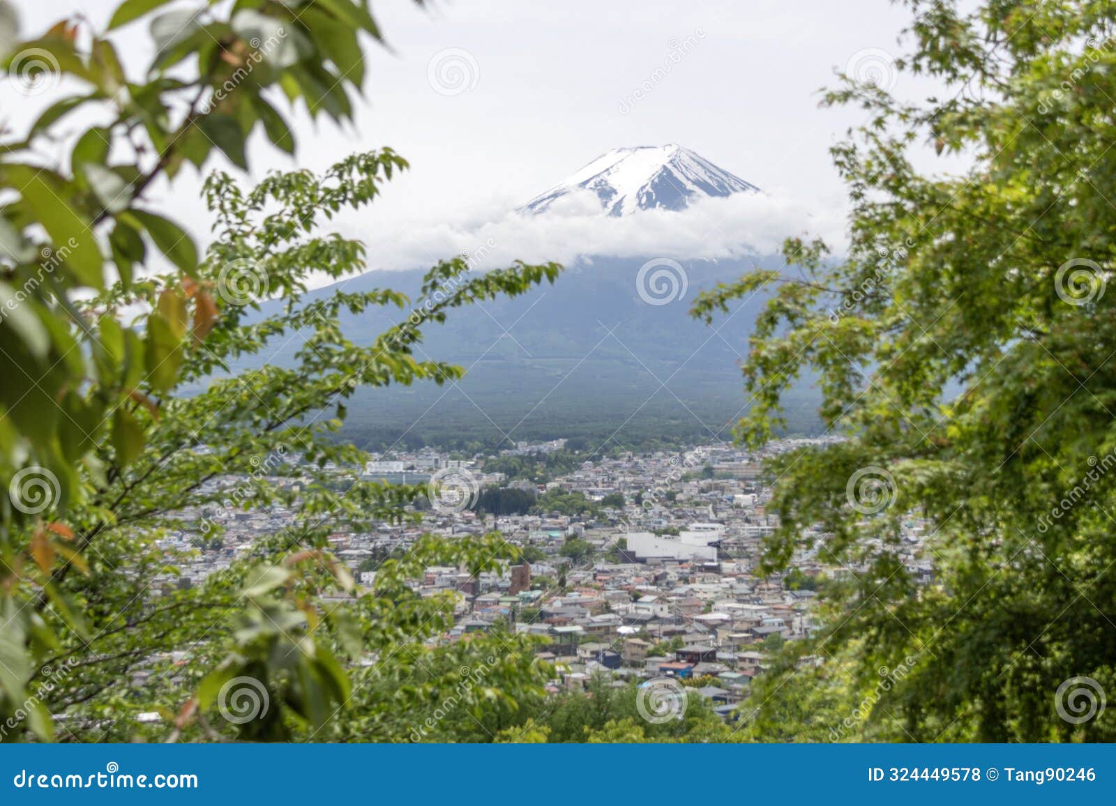 Landscape of Mount Fuji and Shimoyoshida in Japan Stock Photo - Image ...