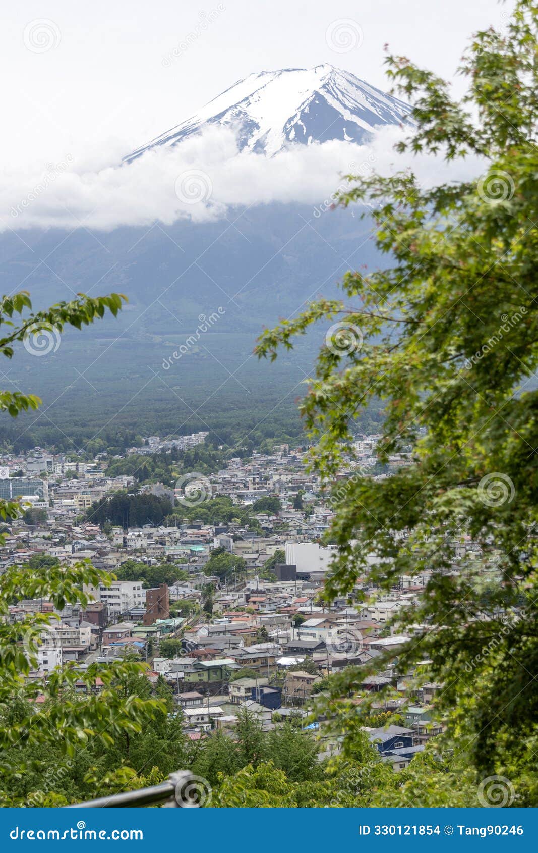 Landscape of Mount Fuji and Shimoyoshida in Japan Stock Photo - Image ...