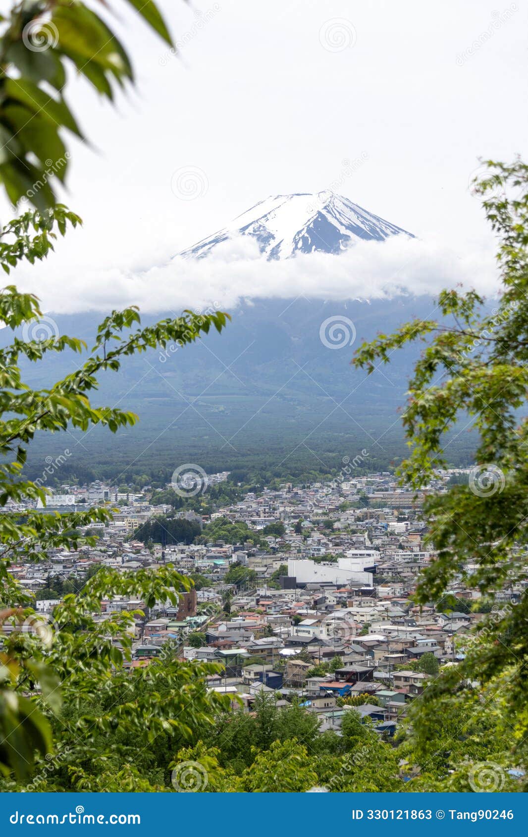 Landscape of Mount Fuji and Shimoyoshida in Japan Stock Image - Image ...