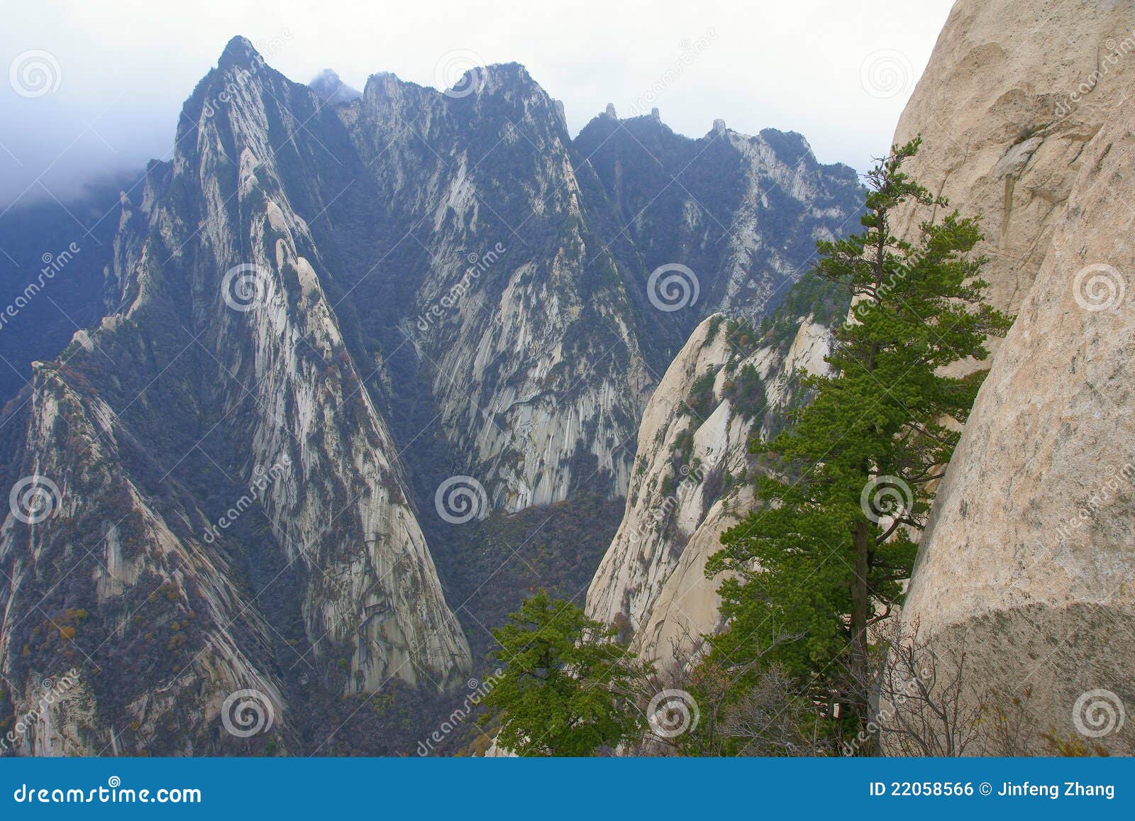 Landscape of Mount Hua stock photo. Image of forest, scenery - 22058566
