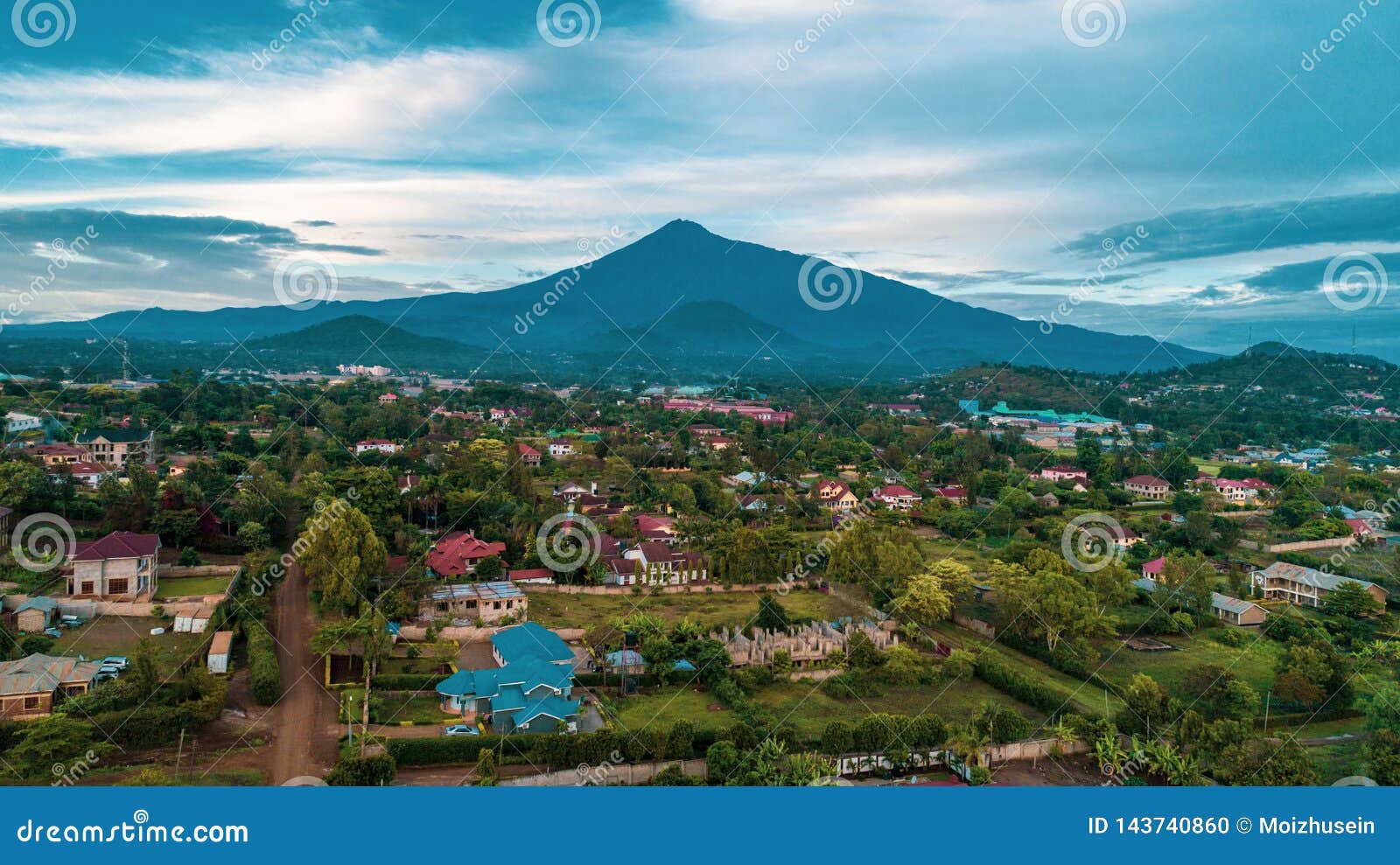 The Landscape of Mount Meru in Arusha, Tanzania Stock Photo - Image of ...
