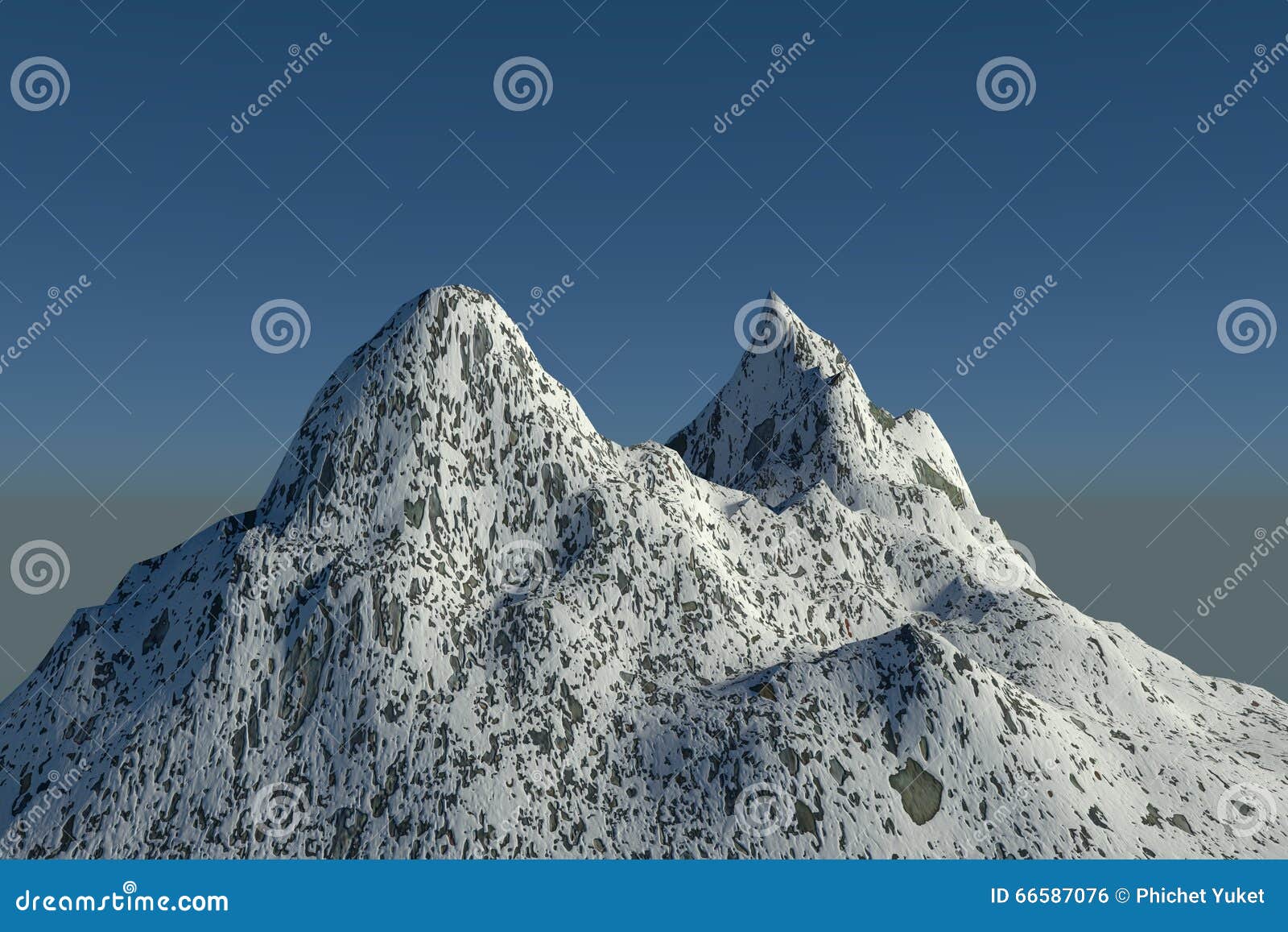 Landscape mountain stock illustration. Illustration of render - 66587076