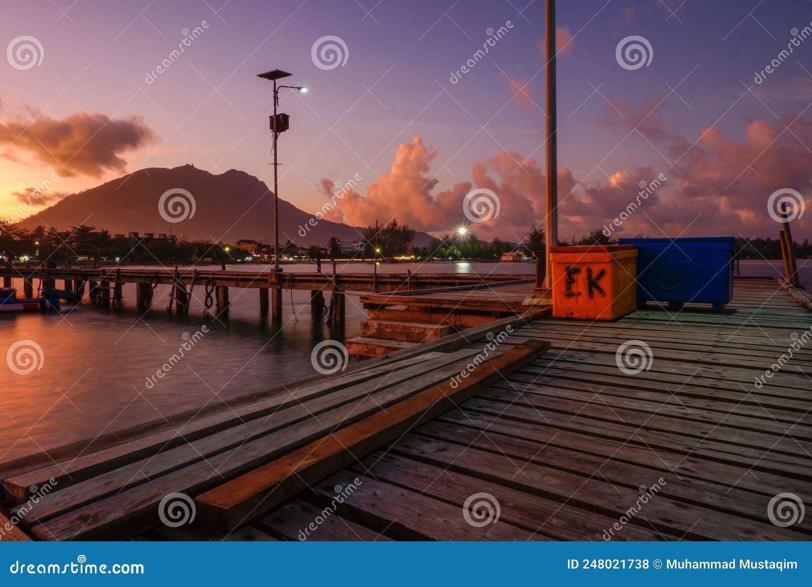 Landscape Mountain Ranai Natuna Indonesia Stock Photo - Image of bridge ...