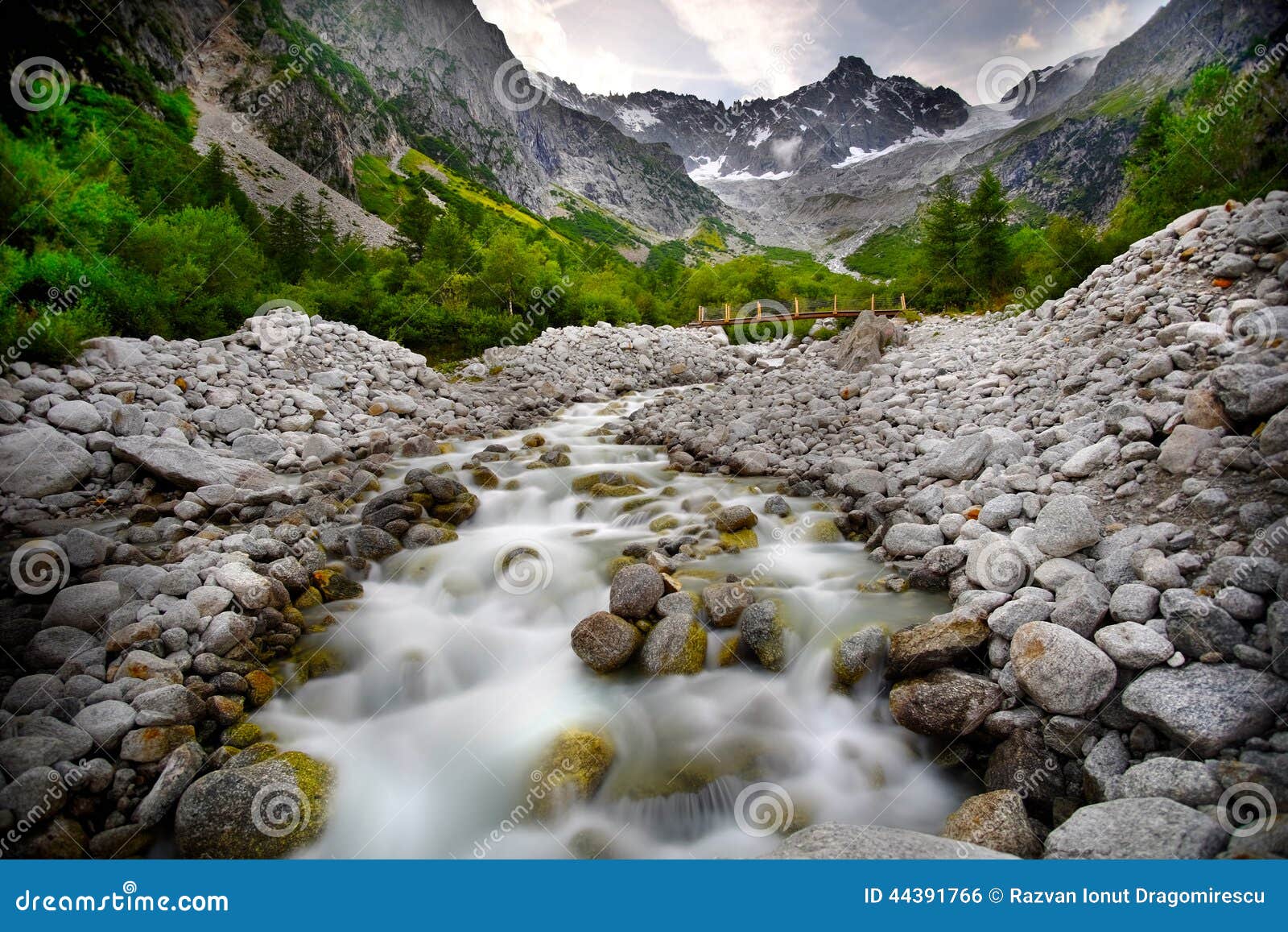 Landscape with a Mountain River Stock Photo - Image of river, rock ...
