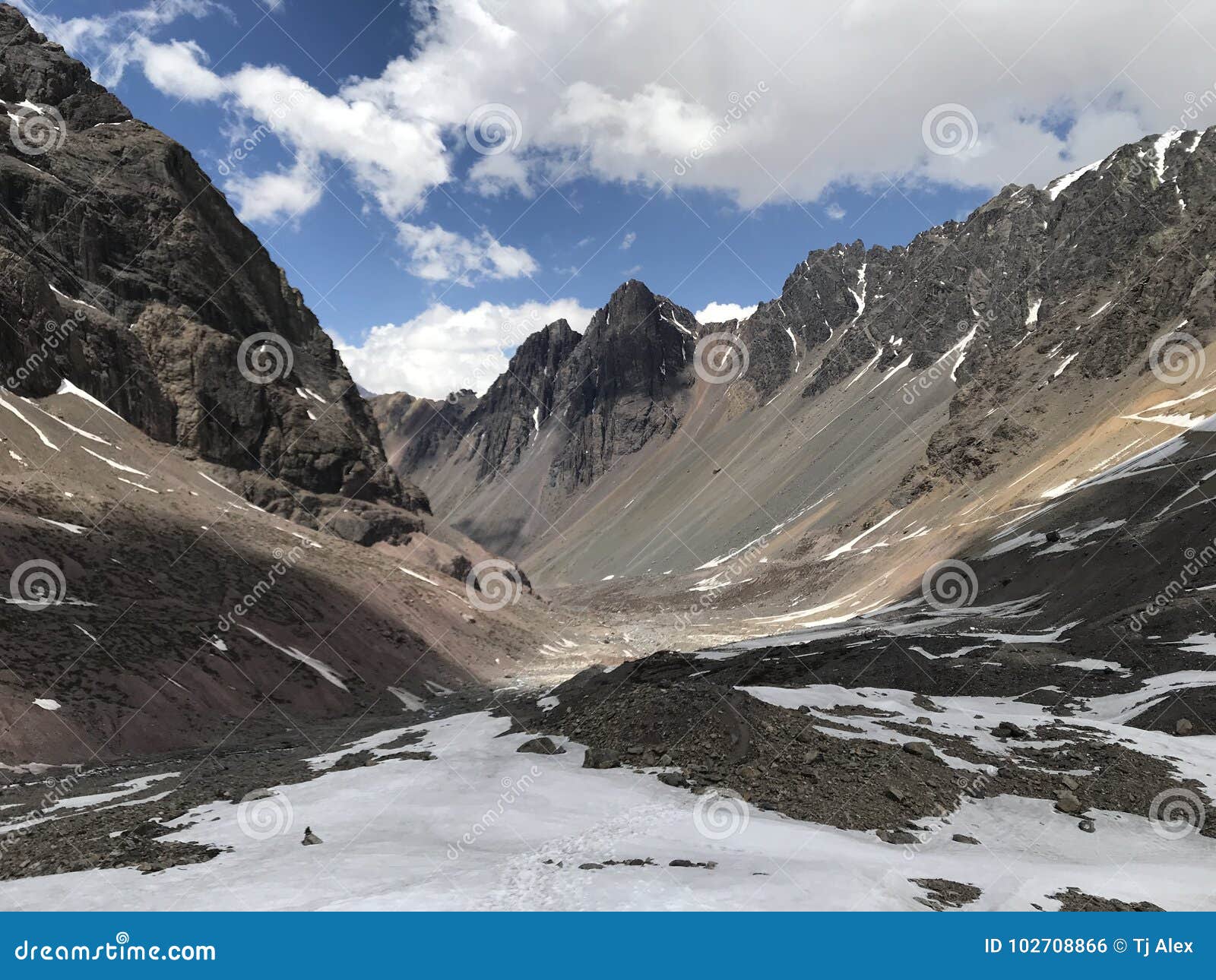 Landscape of Mountain Snow in Santiago, Chile Stock Photo - Image of ...