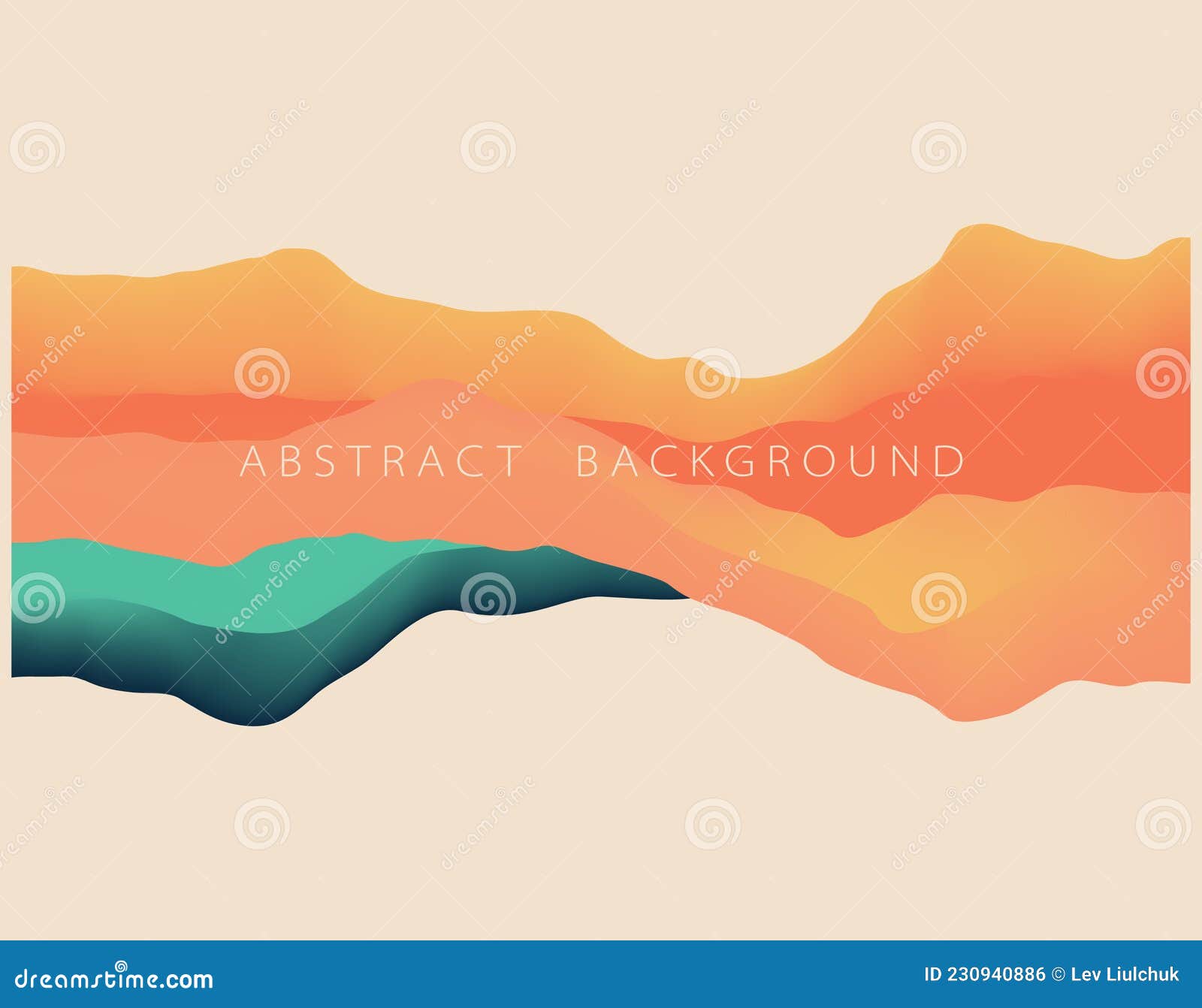 Landscape with Mountains. Abstract Background with Modern Gradient ...