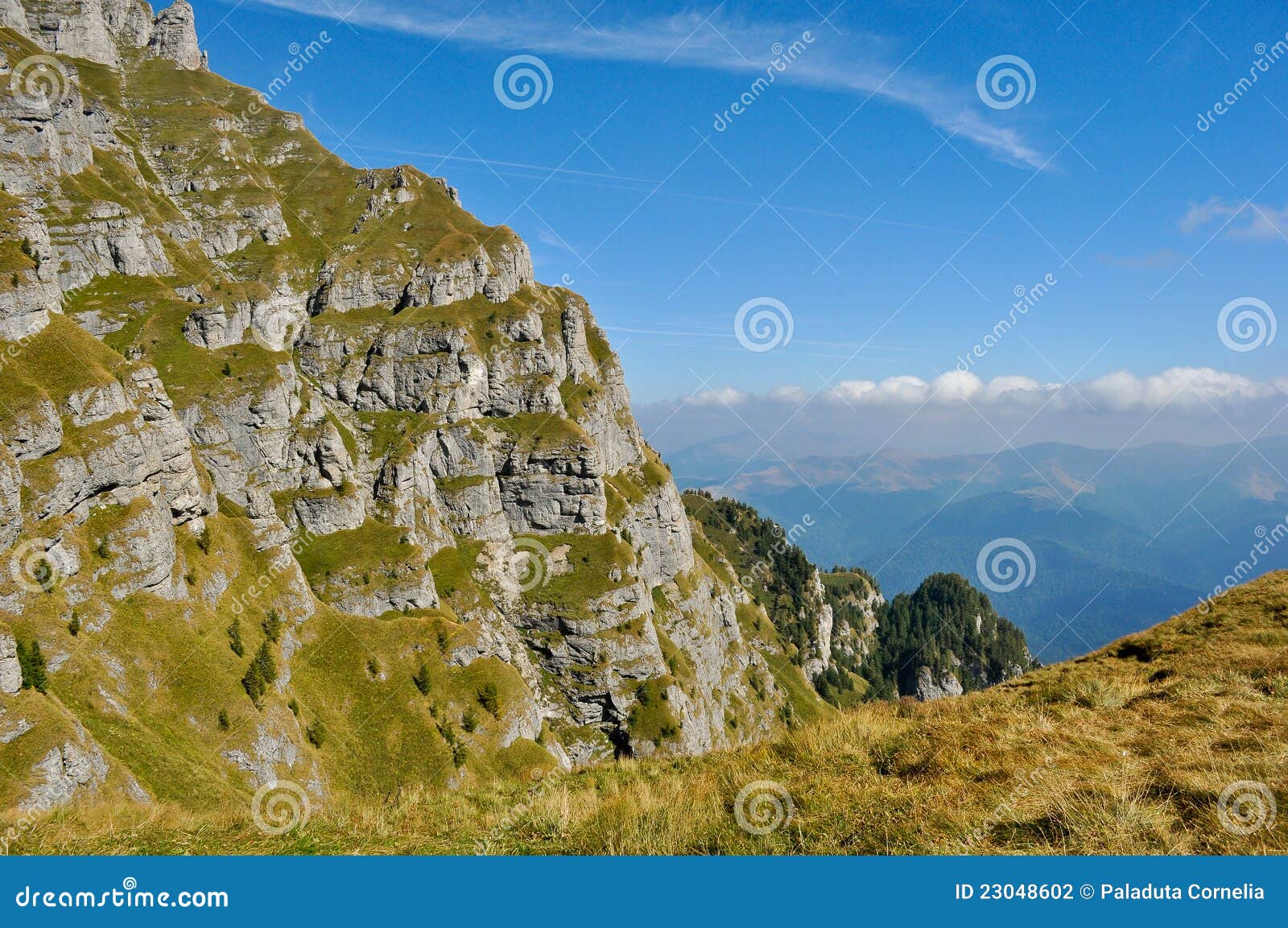 Landscape of Mountains Bucegi Stock Photo - Image of cloudy, mountains ...