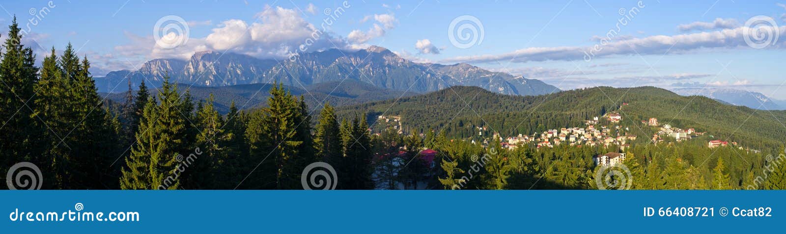 Landscape with Mountains in Predeal, Romania Stock Image - Image of ...