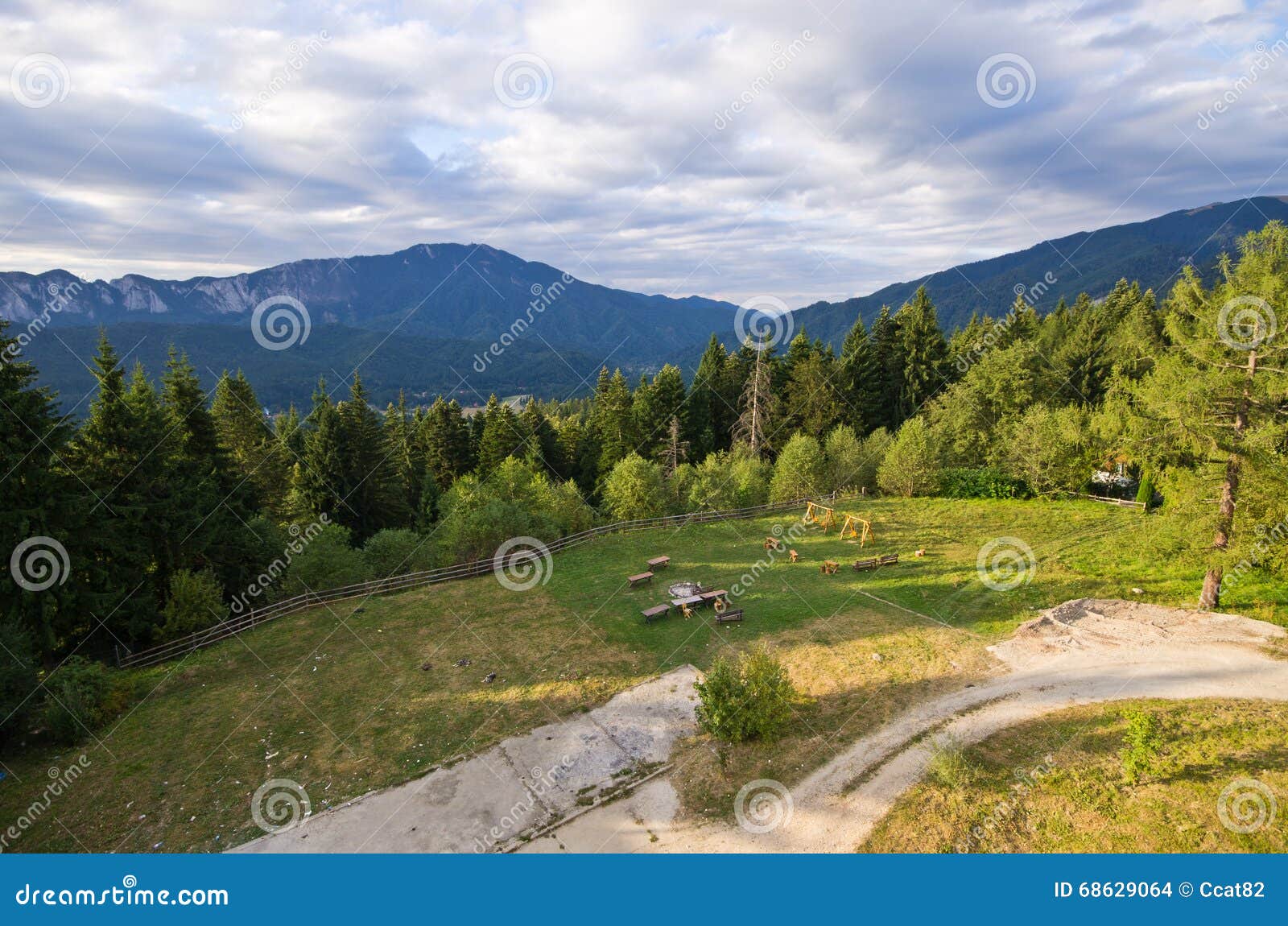 Landscape with Mountains in Predeal, Romania Stock Photo - Image of ...