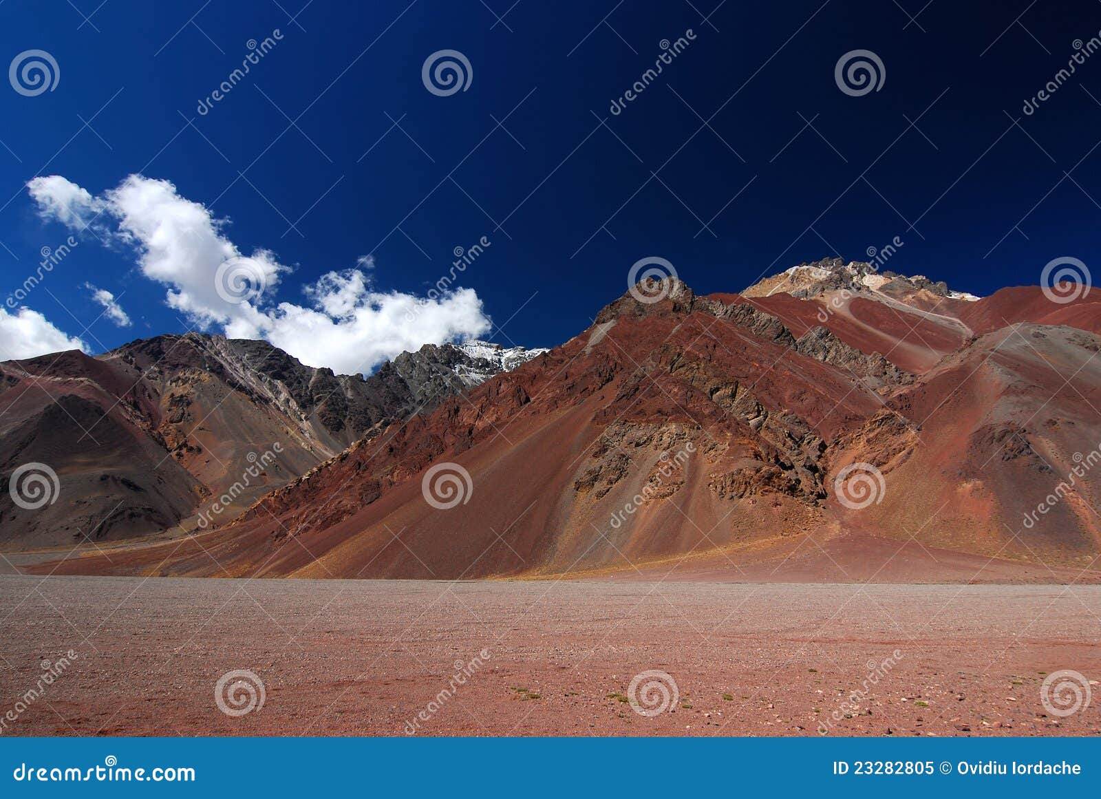 Landscape with Mountains and Volcanic Ground Stock Image - Image of ...