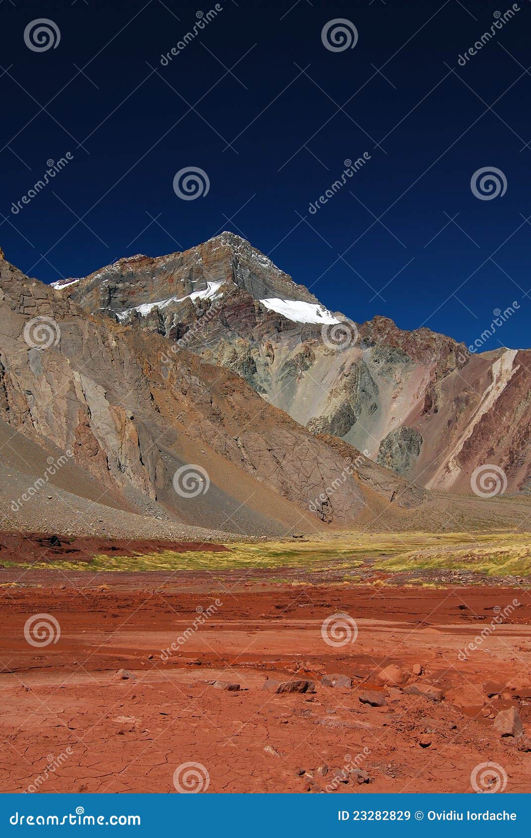 Landscape with Mountains and Volcanic Ground Stock Image - Image of ...