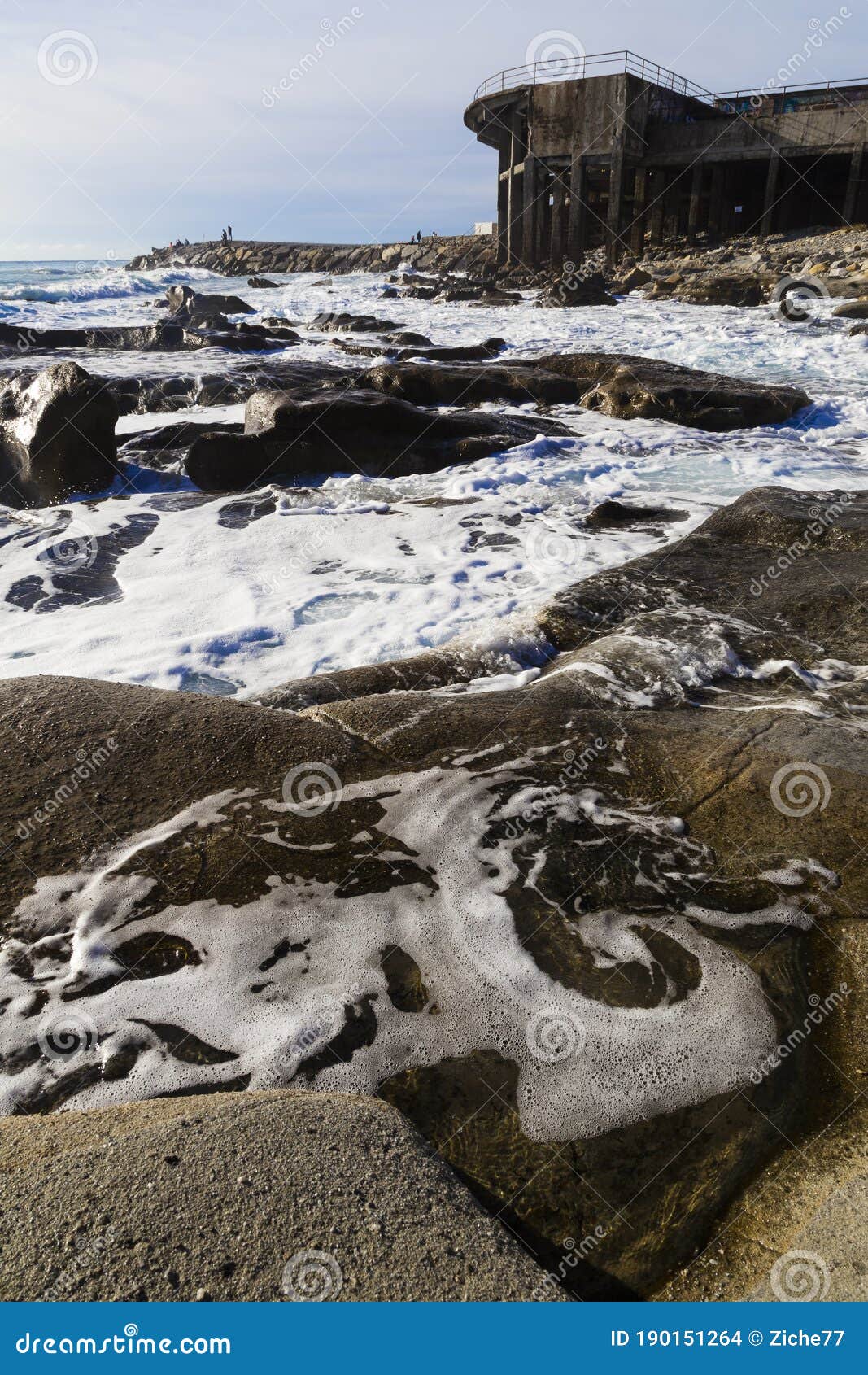 Landscape with moved sea stock photo. Image of holidays - 190151264