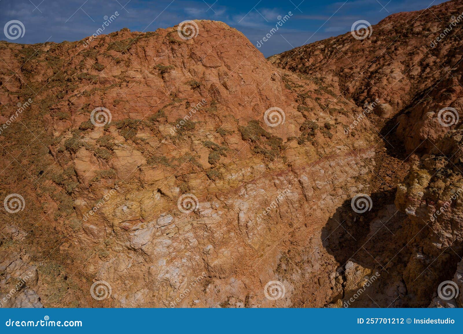 Landscape of Multi-colored Clay Dunes. Mars on Earth. Stock Photo ...