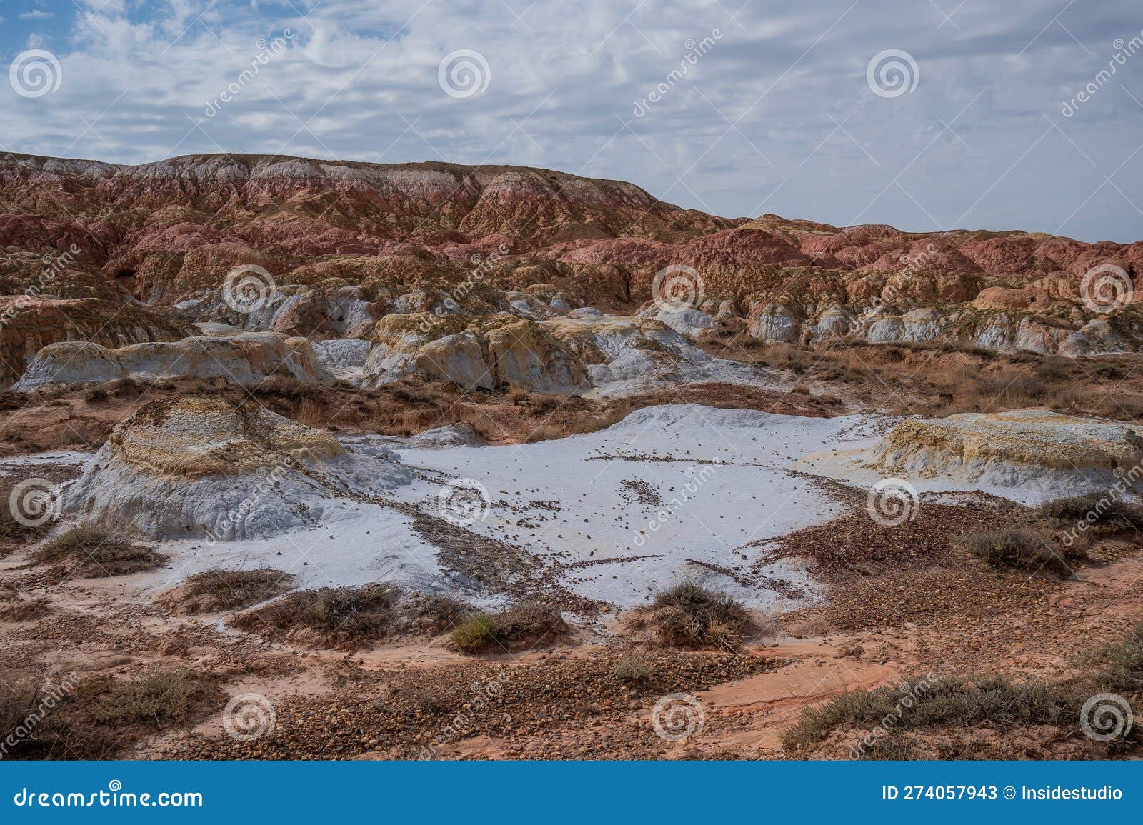 Landscape of Multi-colored Clay Dunes. Mars on Earth. Stock Image ...