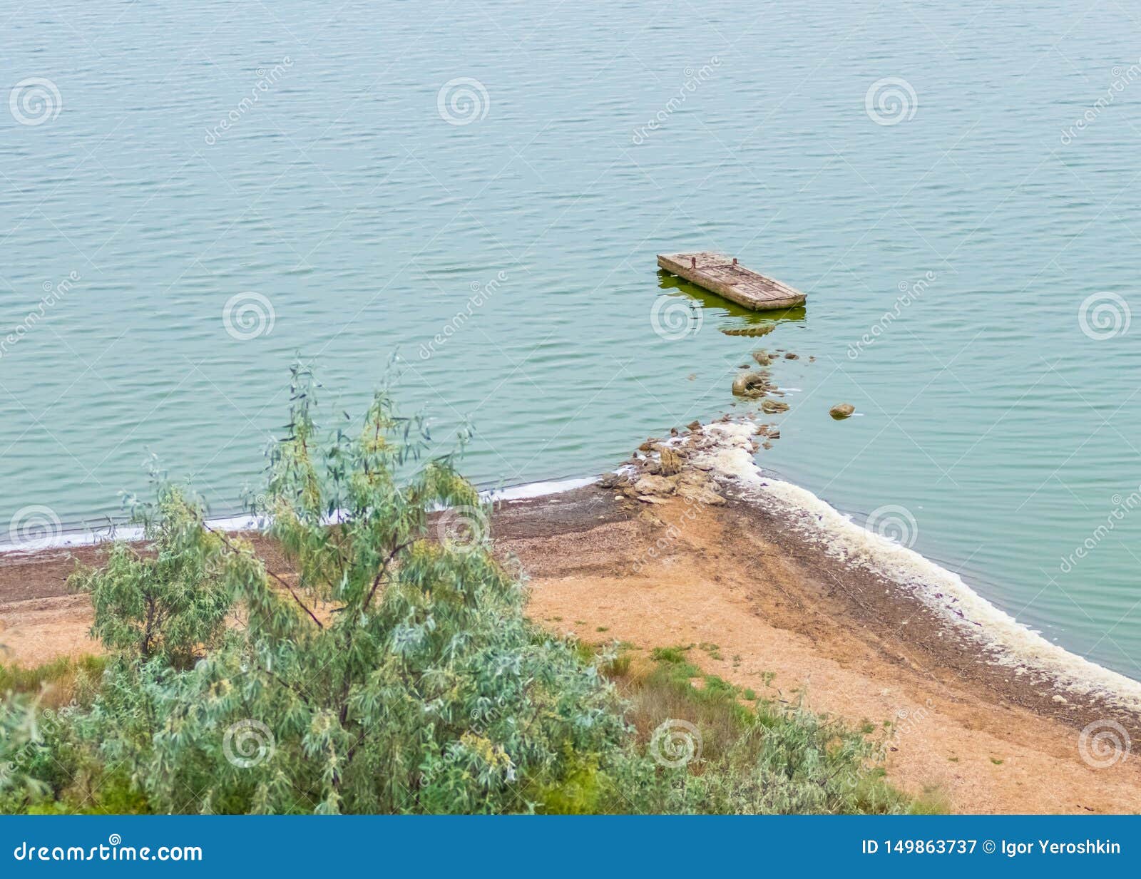 Landscape. a Narrow Triangular Bank on the Estuary Stock Image - Image ...