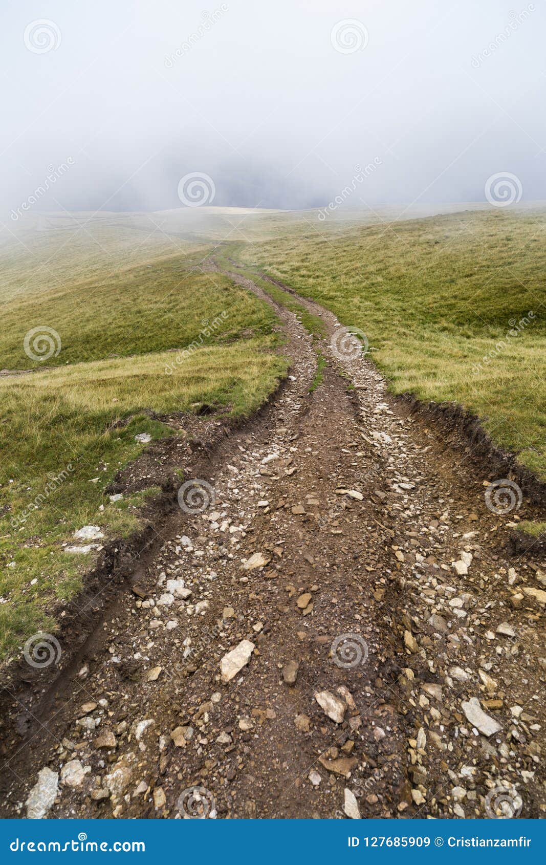 Landscape with Offroad on the Mountain Stock Image - Image of sand ...