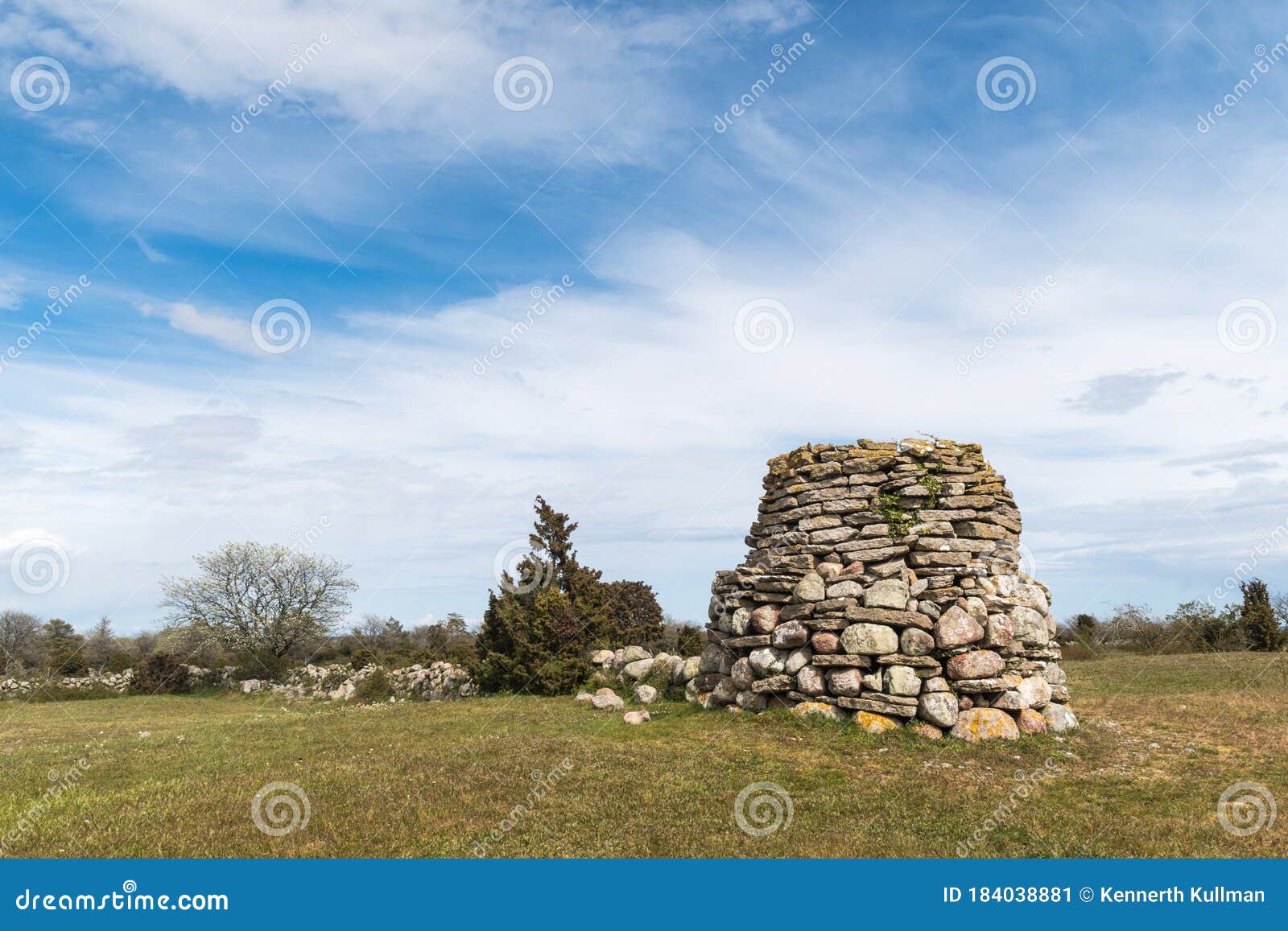 Landscape with an Old Beacon Stock Image - Image of outdoor, landmark ...
