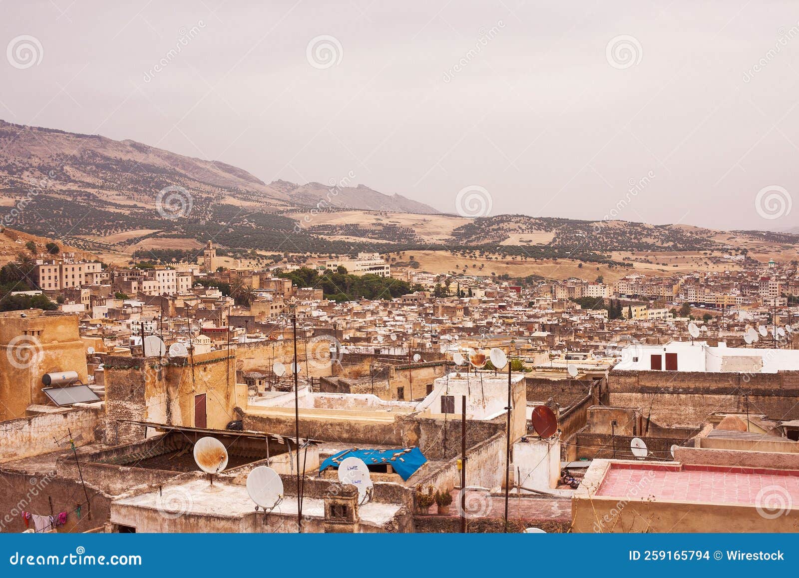 Landscape of the Old City of Fez in Morocco. Editorial Stock Image ...